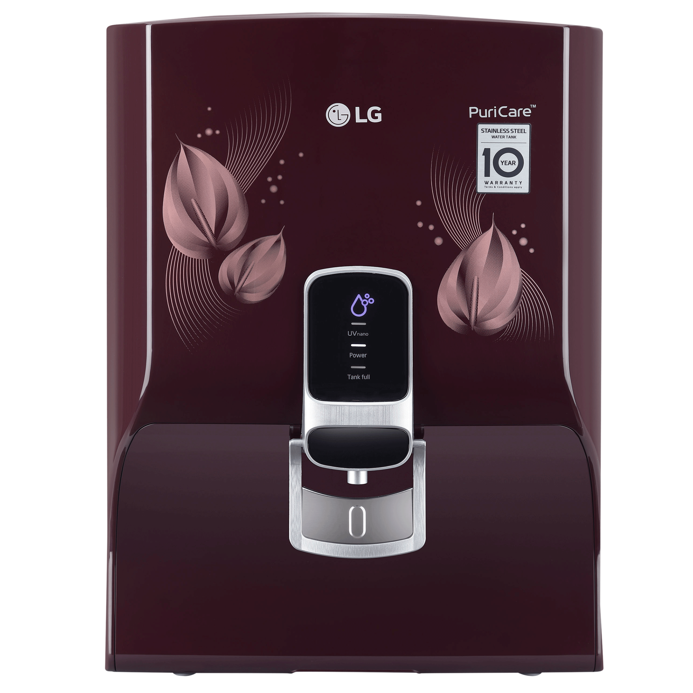 LG PuriCare 8L RO UV Water Purifier with Multi Stage Filtration Process Crimson Red